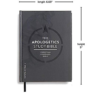 CSB Apologetics Study Bible, Gray Hardcover, Black Letter, Black Letter, Defend Your Faith, Study Notes and Commentary, Articles, Profiles, Full-Color Maps, Easy-to-Read Bible Serif Type