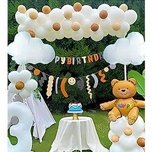 6 Pieces White Cloud Balloons for Birthday Baby Shower Themed Party Decorations Supplies