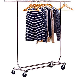 DecoBros Supreme Commercial Grade Clothing Garment Rack, Chrome