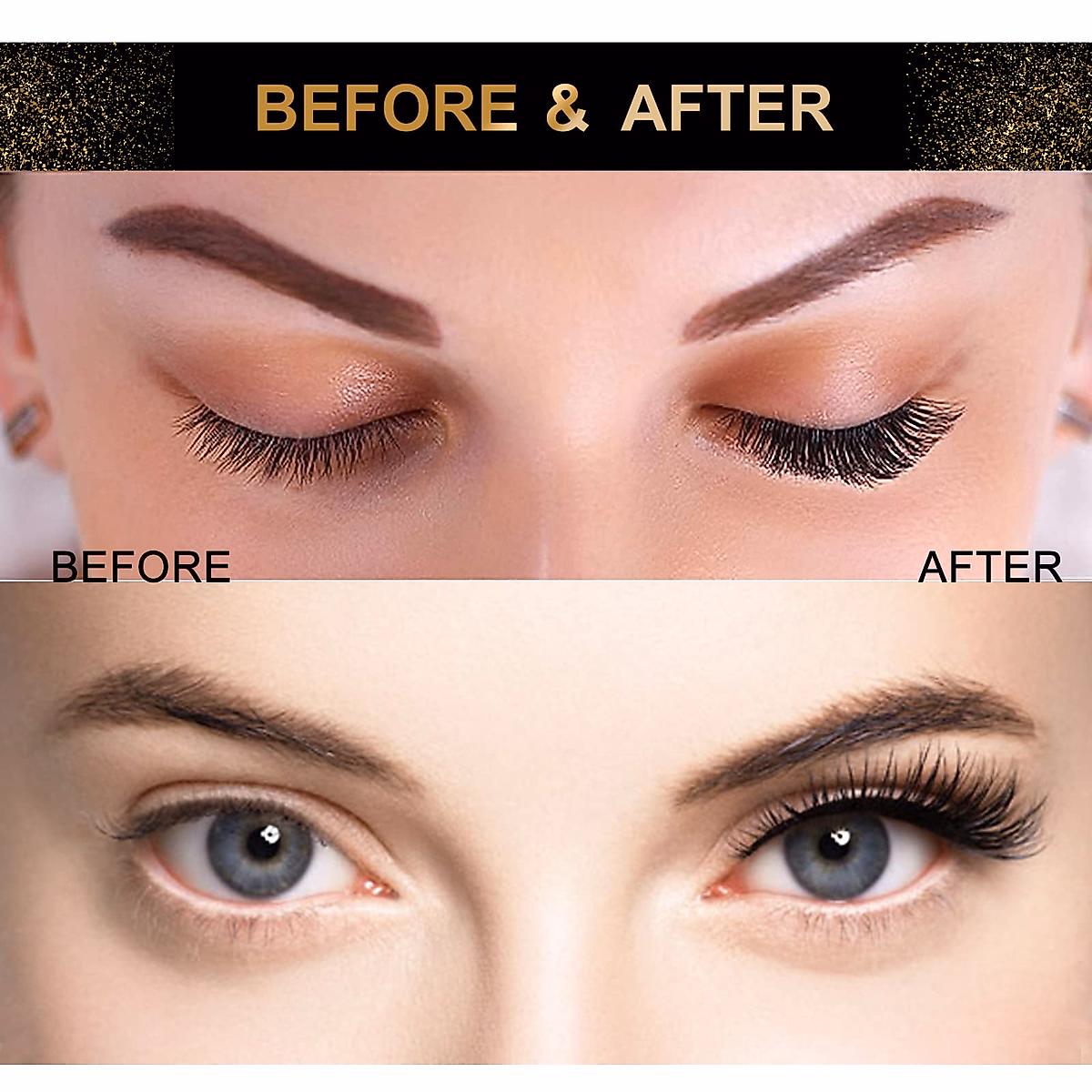 Magnetic Eyelashes without Eyeliner, 3 Pairs Natural Looking Magnetic Lashes without Eyeliner, 3D Effect Reusable Waterproof Fake Eyelashes with Tweezers, Easy to Wear, No Glue Needed