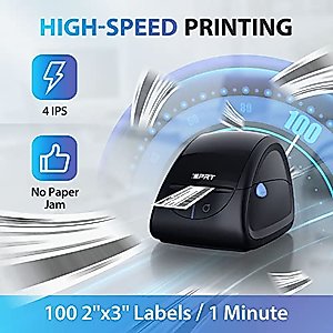 iDPRT Label Printer - SP310 Direct Thermal Label Maker, Desktop Label Printer for Home, Office & Small Business, 1" to 3.35" Label Width for Barcode, Addresses, Mailing, Support Windows, Mac & Linux