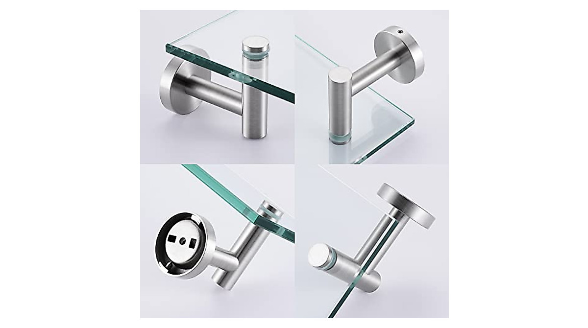 KES Glass Shelf for Bathroom Rectangular 20-Inch Floating Shelves 3 ...