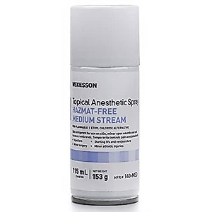 McKesson Topical Anesthetic Spray, Topical Pain Relief, Hazmat-Free, Medium Stream, 115 mL, 1 Count