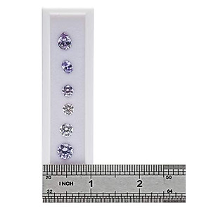 8 PCS Loose Gemstone Display Box Jewelry Box Container with Glass Top Lids for Gems, Diamond,Diameter 4”(White)