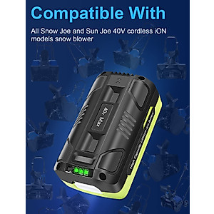 Aoasur 6.0Ah Battery Replacement for Snow Joe 40V and Sun Joe 40V Battery (Green)