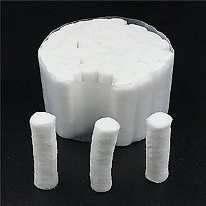 TM Global Equipment 600 Dental Gauze Rolls, Cottons Pads for Dentists, Rolled Cotton Ball, Nose Plugs for Kids and Adults, Nosebleed Kit Accessories, Mouth Gauze, Non Sterile, 1.5 Inch