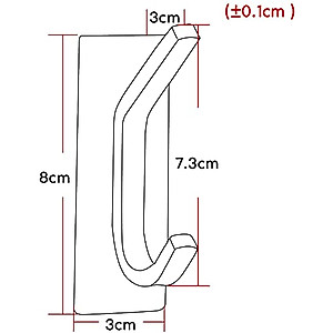 Koksi Self Adhesive Hooks Stainless Steel 3M Adhesive Wall Hanger, Waterproof Heavy Duty Sticky Wall Hooks Toilet Rust-Proof Bath Towel Hanger for Bathroom Bedroom Kitchen (2, Silver)