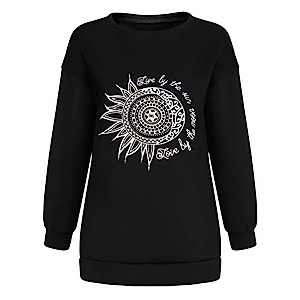 Long Sleeve Shirts for Women, Fall Polka Dot Plus Size Womens Halloween Costumes Sexy Ladies Long Sleeve O Neck Skeleton Tshirts Pullover Hoodies for Women Black