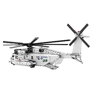 Mocsage Modern Military Helicopter Modular Building Blocks Set, 2192Pcs 1/35 for Sikorsky CH-53E Super Stallion Airplane Cosntruction Toys for MOC Lovers