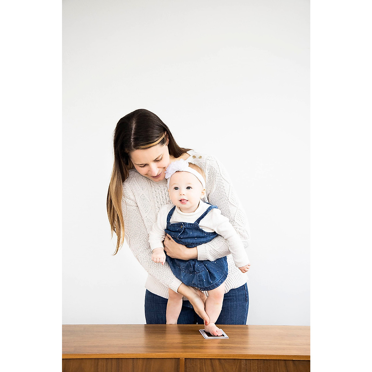 Pearhead Newborn Baby Handprint or Footprint Clean-Touch Ink Pad Kit, Baby Print, Newborn Keepsake, Black