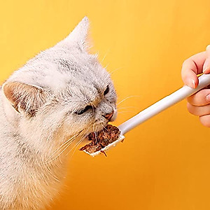 4 PACK Pet Food Can Supplies Pet Food Mixing Spoons Food Canned Scoop for Pet Cat Dog Feeding Can and Wet Food Storage (Green+Gray)