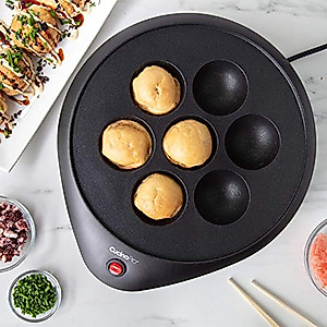 Ebelskiver Maker - Electric Non-stick Baker for Making Takoyaki Ebelskiver plus Octopus Balls, Aebleskivers, Donut Holes and Cake Pops, Unique Danish Pancakes, Unique Holiday Dessert or Gift