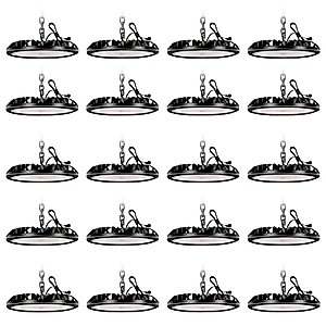 20 Pack 200W UFO LED High Bay Light, 20000LM Non-Dim High Bay LED Shop Light, 6000K Commercial Lights, IP65 Waterproof Industrial Bay Lighting for Shop/Garage/Warehouse/Workshop/Factory/Barn