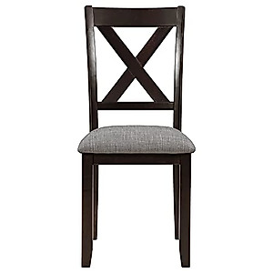 OYN 6-Piece Kitchen Room Sets, Wooden Rectangular Table with 4 Cushion Dining Chairs and Padded Bench,Espresso