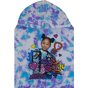 Nickelodeon That Girl Lay Lay Hoodie and T-Shirt Combo 2-Pack for Girls, Girls Hooded Sweatshirt and Tee Bundle Set (Tye Dye/Purple, Size 14/16)