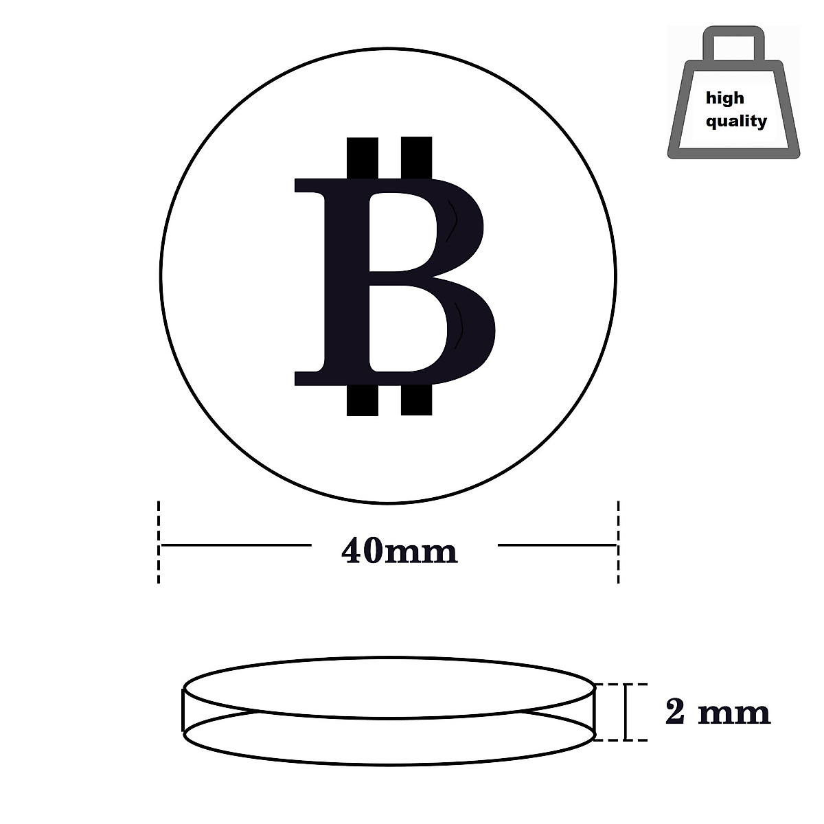 SOLIPECT 9PC Bitcoin Coin | Physical Bitcoin with Protective Case, Gold Plated Bitcoin for Commemoration, Gifts for Men (Gold)