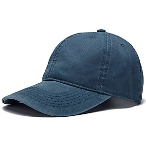 Edoneery Men Women Baseball Cap-Low Profile Adjustable Washed Cotton Golf Dad Hat Navy