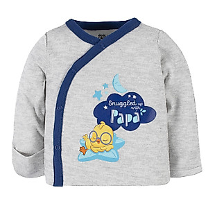 Canticos Unisex-Baby boys 3-piece Take-me-home Shirt, Footed Pant, Cap and Toddler Layette Set, Grey, 0-3 Months US