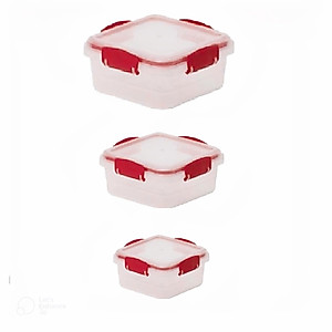 Food Storage Containers with Lids - Kitchen Essentials for Every Home: Leak Proof/BPA-free -kitchen organizer - Durable Plastic Containers sets for Organized Storage-3 Pcs(0.325l - 0.7l- 1,2l)