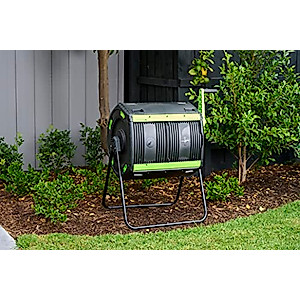 MAZE 48 Gallon Geared Two Compartment Compost Tumbler