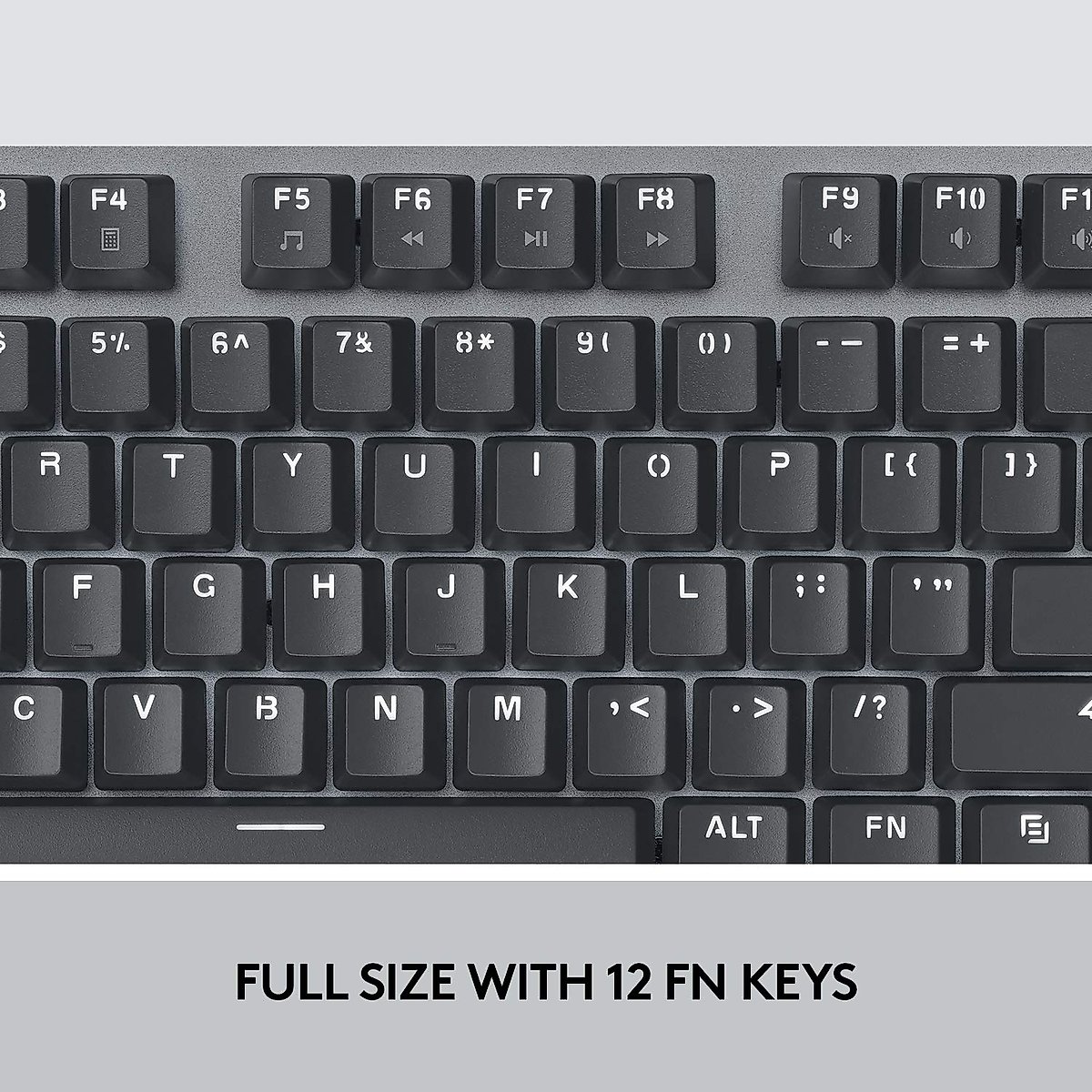 Logitech K845 Mechanical Illuminated Keyboard, Strong Adjustable Tilt Legs, Full Size, Aluminum Top Case, 104 Keys, USB Corded, Windows (TTC Red Switches)