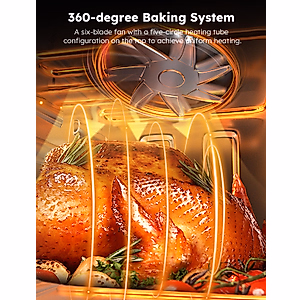 Nuwave Brio Air Fryer Smart Oven, 15.5-Qt X-Large Family Size, Countertop Convection Rotisserie Grill Combo, SS Rotisserie Basket & Skewer Kit, Reversible Ultra Non-Stick Grill Griddle Plate Included