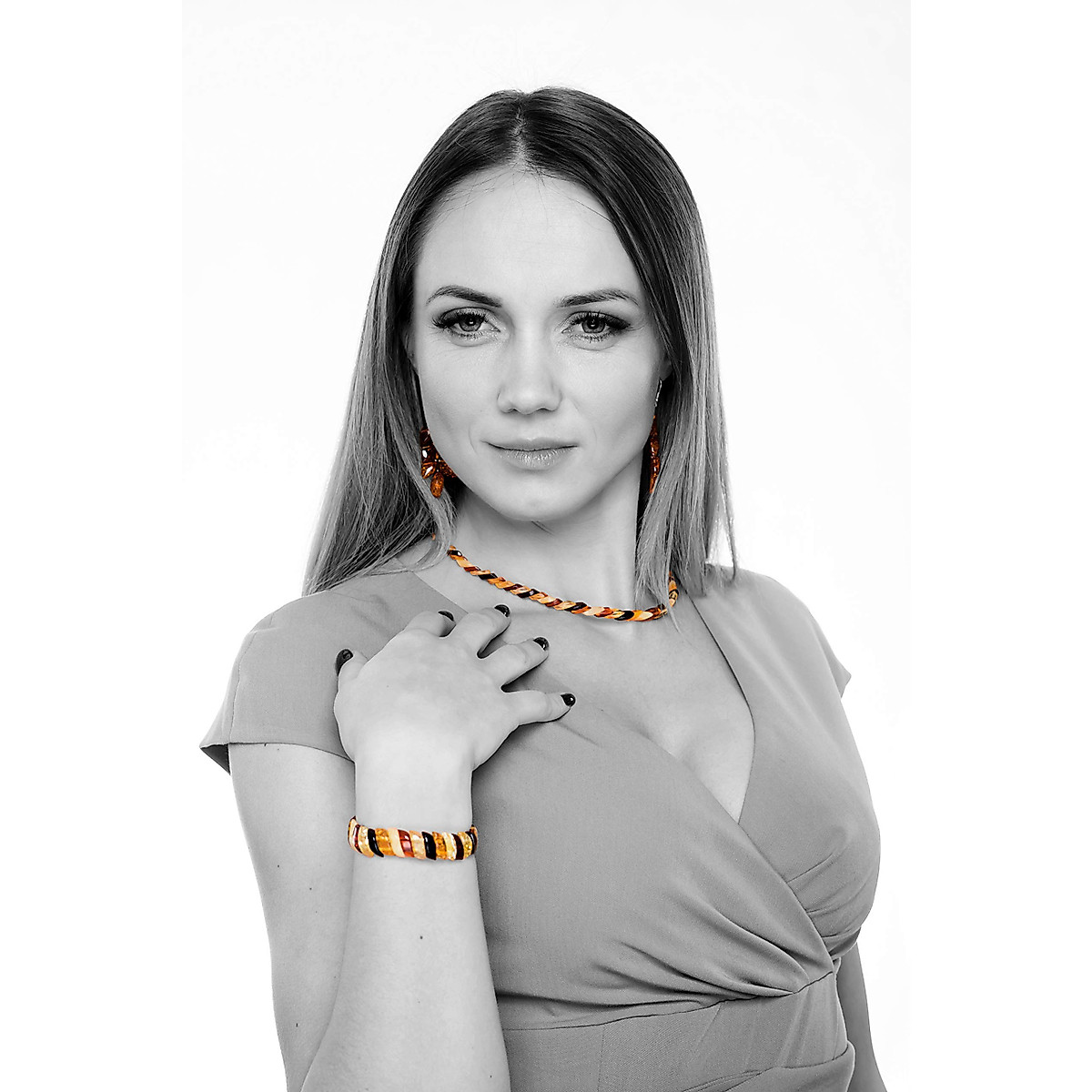 AMBERAGE Natural Baltic Amber Necklace for Adults (45CM 17.72INCH)