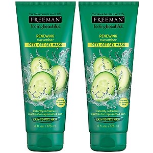 Feeling Beautiful Freeman Cucumber Peel-Off Gel Mask,6 Fl Oz (Pack of 2)