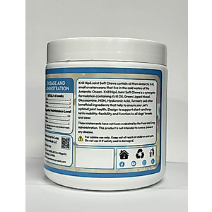 Pet Hip & Joint Supplements - Krill Oil and Glucosamine for Dogs Soft Chews, Joint Supplement for Dogs with Krill Oil,Glucosamine, Chondroitin, MSM, Turmeric, Anti Inflammatory, Mobility (Beef 90ct)