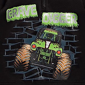 Monster Jam Grave Digger Toddler Boys Half Zip Hoodie 3T