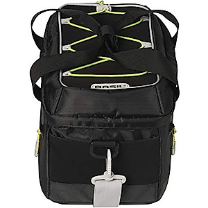 Basil, Miles MIK, Trunk Bag, 7L, Black/Lime