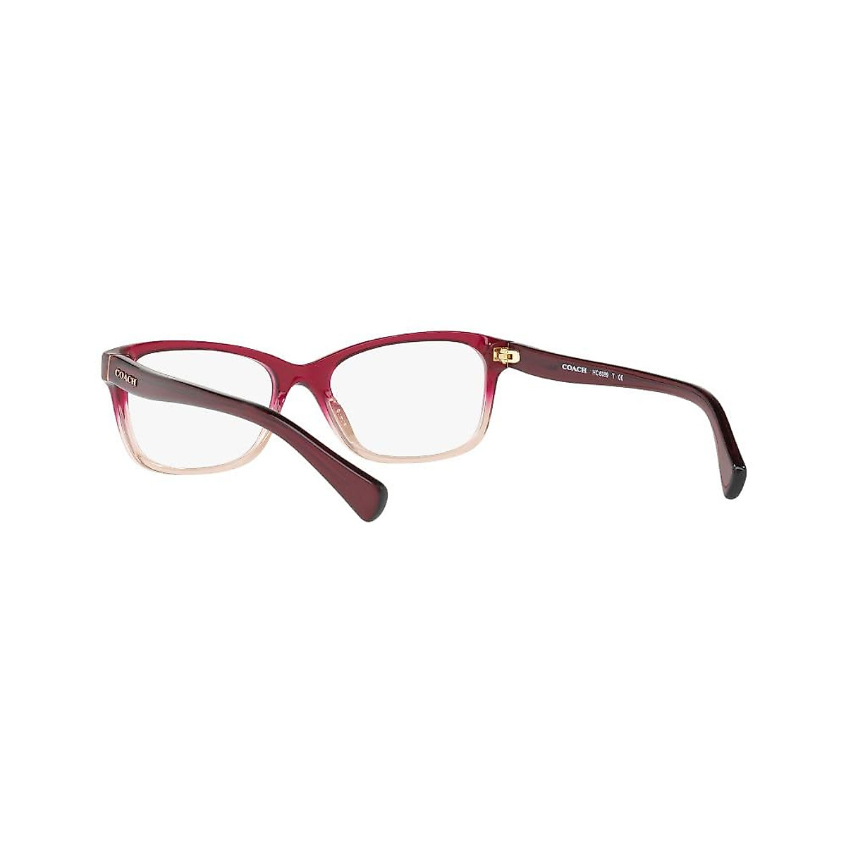 Coach HC6089 Prescription Eyewear Frames, Red Beige Gradient/Demo Lens, 51 mm