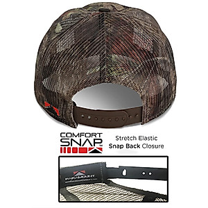 Paramount Outdoors All Mesh Breeze American Flag Cap, Crushable All Mesh, Trucker Hat Rope Cap (Country Wax Visor)