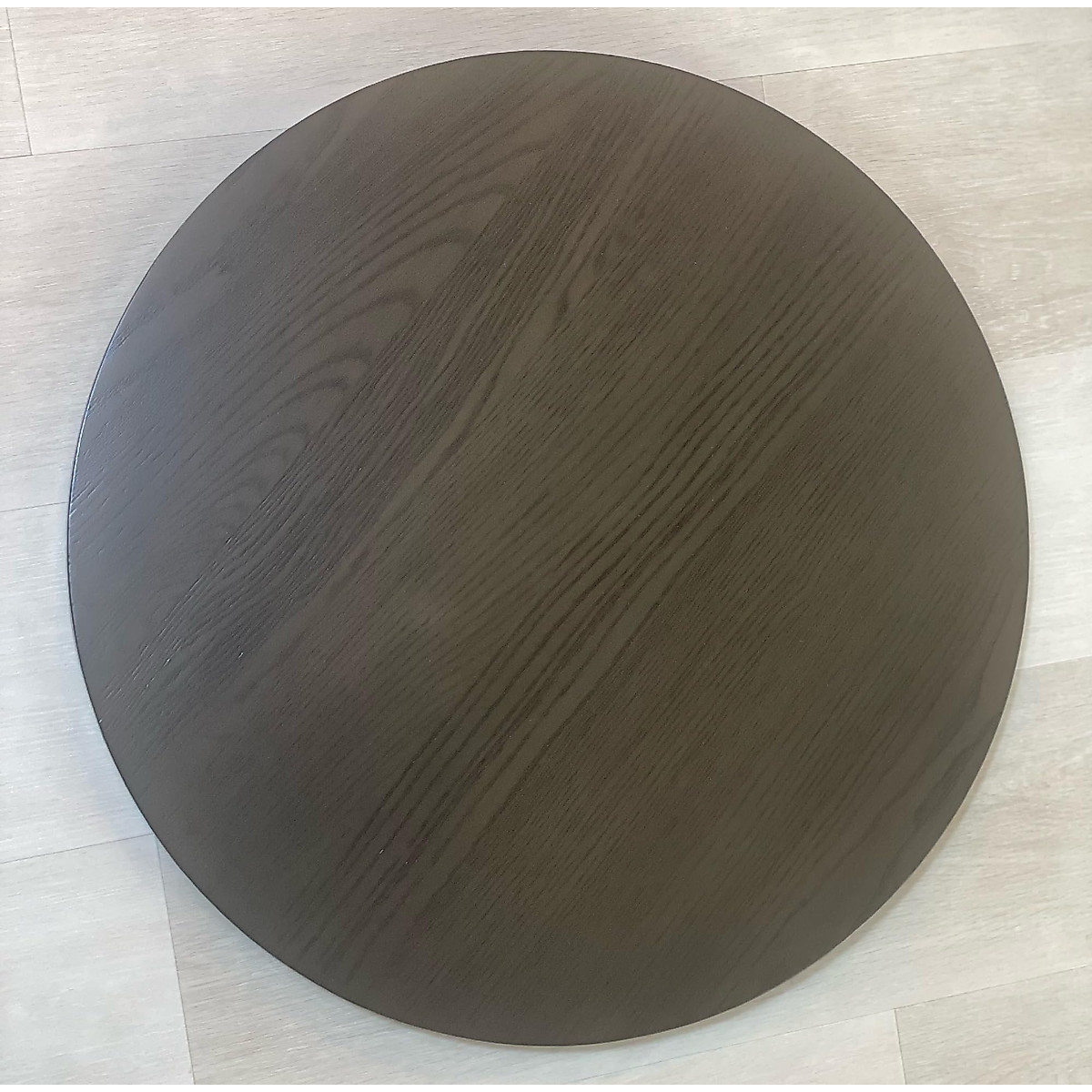 Advanced Furniture 21 Inches Diameter Grey Wood Rotating Turntable Lazy Susan 360 Swivel, Gray