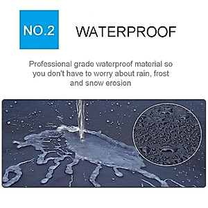 Dustproof Waterproof Car Cover Compatible With DS Automobiles DS3 CABRIO DS3 CROSSBACK DS4 CROSSBACK DS5 DS7 CROSSBACK Sun Protection Against Rain Snow Windy ( Color : Black , Size : DS7 CROSSBACK )