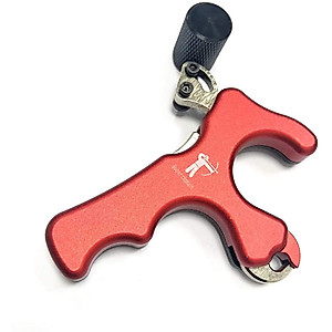 Scoland Shooter Automatic Archery Release Aluminum 3 Fingers Thumb Release Aid for Compound Bow