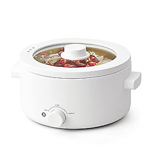 Olayks 2L Electric Pots for Cooking, Mini Hot Pot Electric Non-Stick Ceramic Glaze Rapid Ramen Cooker for Noodles, Soup, Steak, Stir Fry, Steak, Eggs for Family Dorm and Office with Dual Power Control, Over Heating and Boil Dry Protection, White(2L)