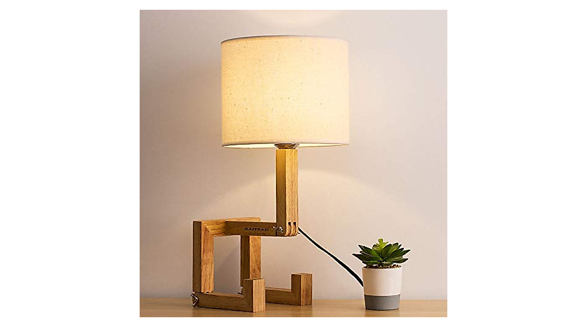 HAITRAL Bedroom Table Lamp - Unique Desk Lamps for Kids