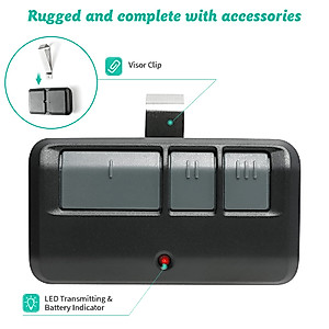 2 Replacement for Liftmaster Chamberlain Sears Craftsman 893MAX Garage Door Opener Remote 2 Pack