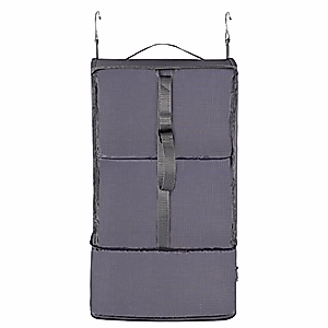 Surblue Hanging Shelves Travel Storage Bag Compression Packing Cube for Suitcase Collapsible with Extension Layer Large Capacity, Grey