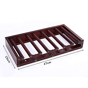 Stylish Simplicity Wooden Hanging Wine Glass Shelf, Mounting Champaigne Goblets Rack Stemwares Kitchen Storage Holder 47X25Cm, PIBM