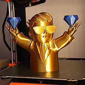 Polymaker Silk PLA Filament 1.75mm, Shiny Gold PLA 3D Printer Filament Silk 1kg - PolyLite 1.75 PLA Filament Silk Gold Filament 1.75mm Shiny PLA 3D Filament