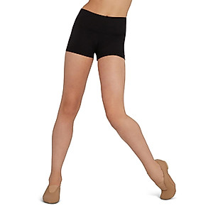 Capezio girls Team Basic Gusset athletic shorts, Black, 10 12 US