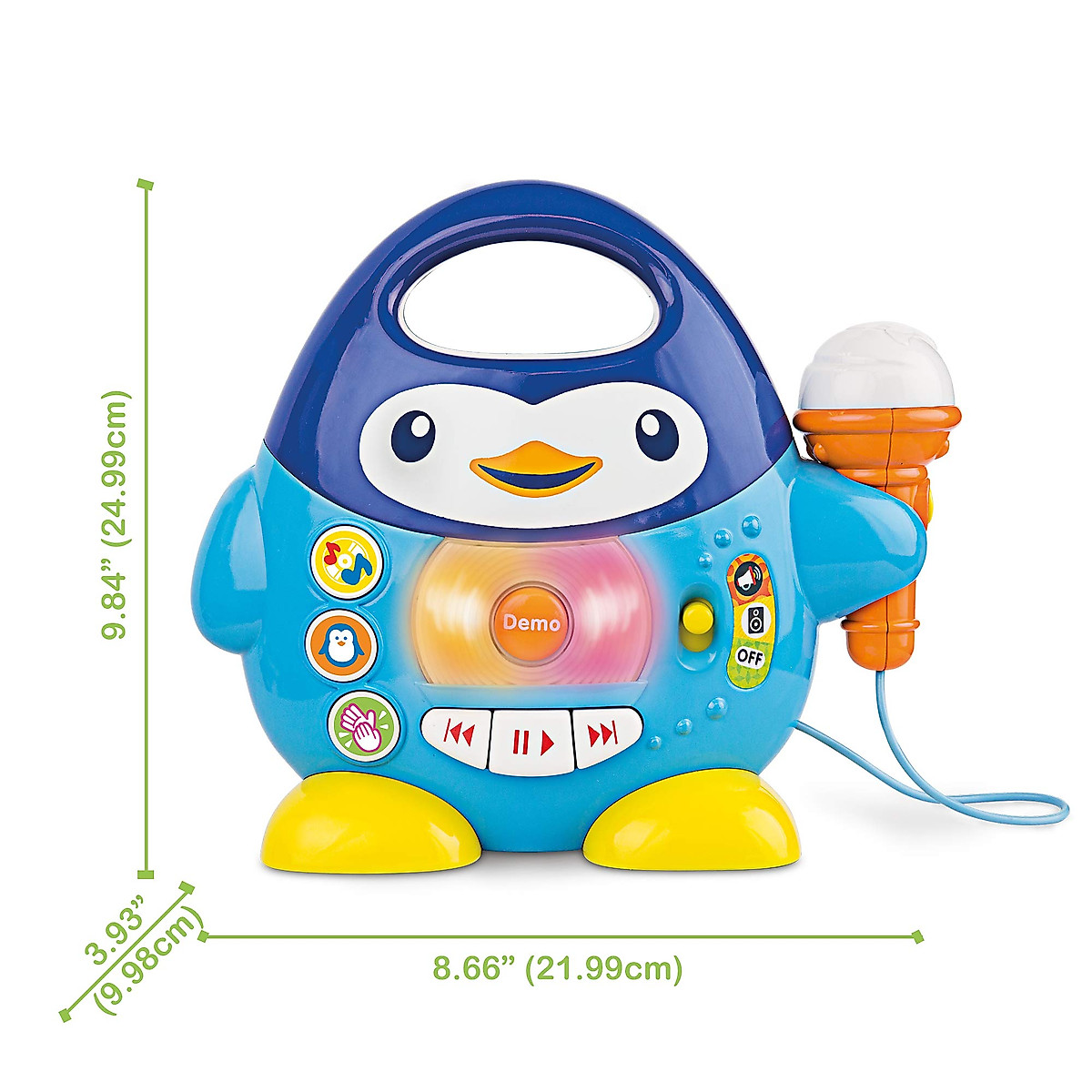 Toddler Karaoke Machine: Fun Musical Toys for Toddlers 1-3 & 3-5 | Ideal Kids Karaoke Machine for Boys | Engaging Toddler Toys 2-3 for Aspiring Little Singers (Penguin)