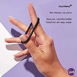 Goody Ouchless Womens Elastic Hair Tie - 27 Count, Black - 4MM for Medium Hair- Hair Accessories for Women Perfect for Long Lasting Braids, Ponytails and More - Pain-Free (Packaging May Vary)