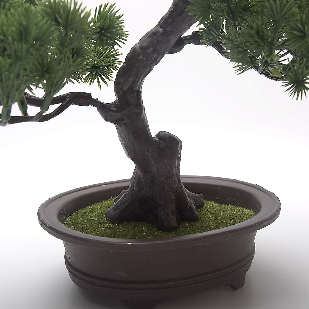 CHENGAI Artificial Plants Bonsai Potted Plants, Mini Simulation Pine Tree Potted Plant for Home Decoration Desktop Display Garden Decor
