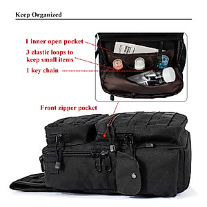 Leaper Military Tactical Backpack Assault Pack Sling Bag Molle Backpack Out Bag Black