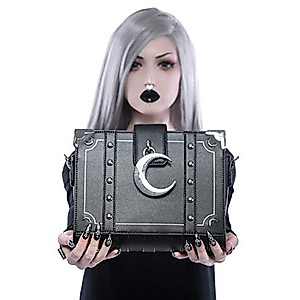 Killstar Myth Witch Spell Book Gothic Punk Crescent Moon Handbag KSRA001042