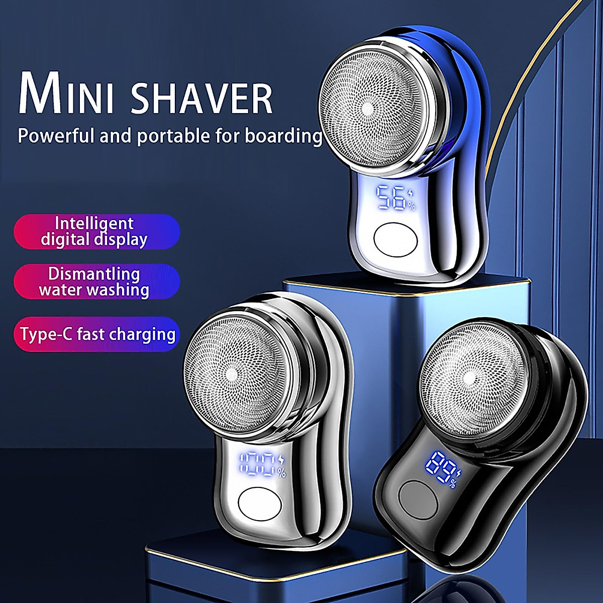 Men's Electric Shaver - USB Cordless Rechargeable Wet & Dry Shaver - Pocket Portable Electric Shave, Mini Electric Shaver Hair Removal Tool Practical Gifts for Men Women