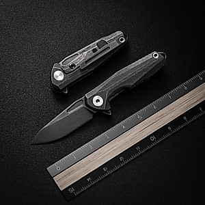 KeyUnity KK04 Titanium Mini Folding Knife Flipper Pocket Knife 1.34" Blade, Small EDC Utility Knife for Everyday Carry